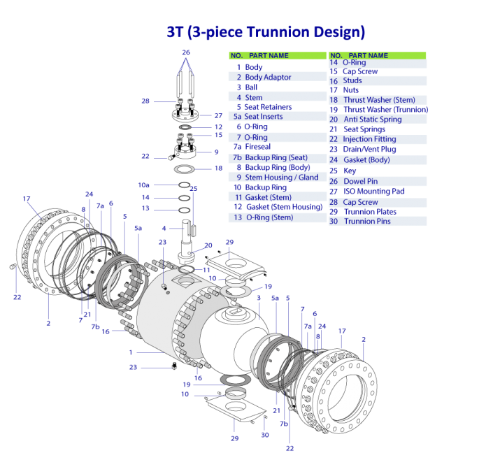 API 6D Trunnion Mounted Ball Valves – Global Valve & Controls